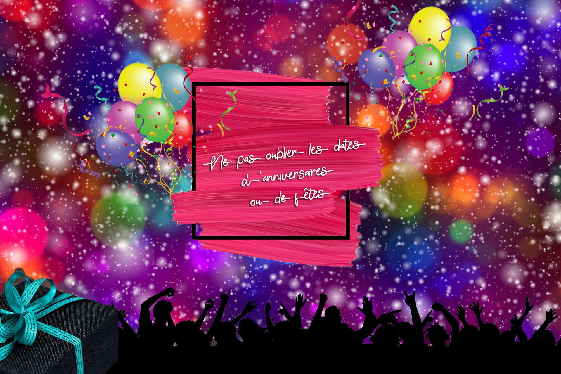 Calendrier dates anniversaires et fêtes - Withmo