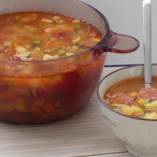 Soupe aux légumes et chorizo - Withmo